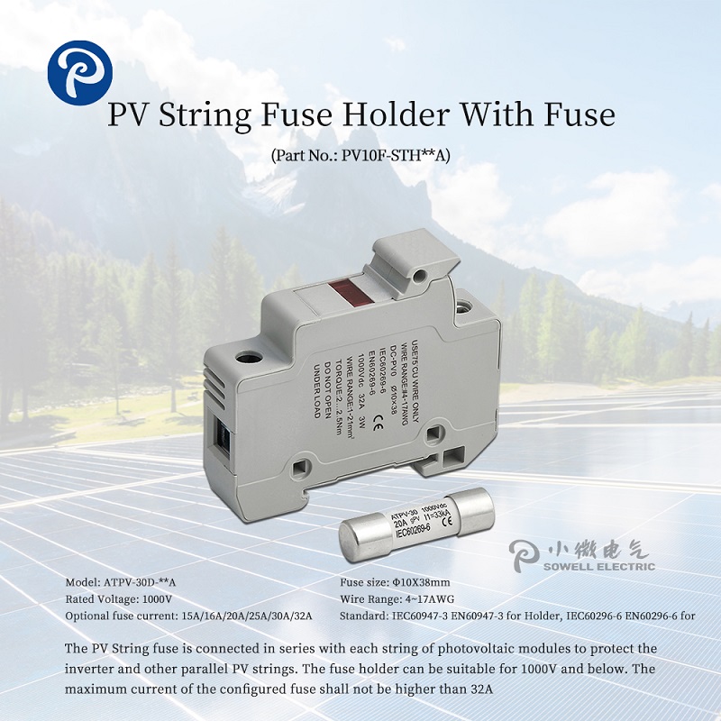 PV STRING FUSE HOLDER WITH FUSE